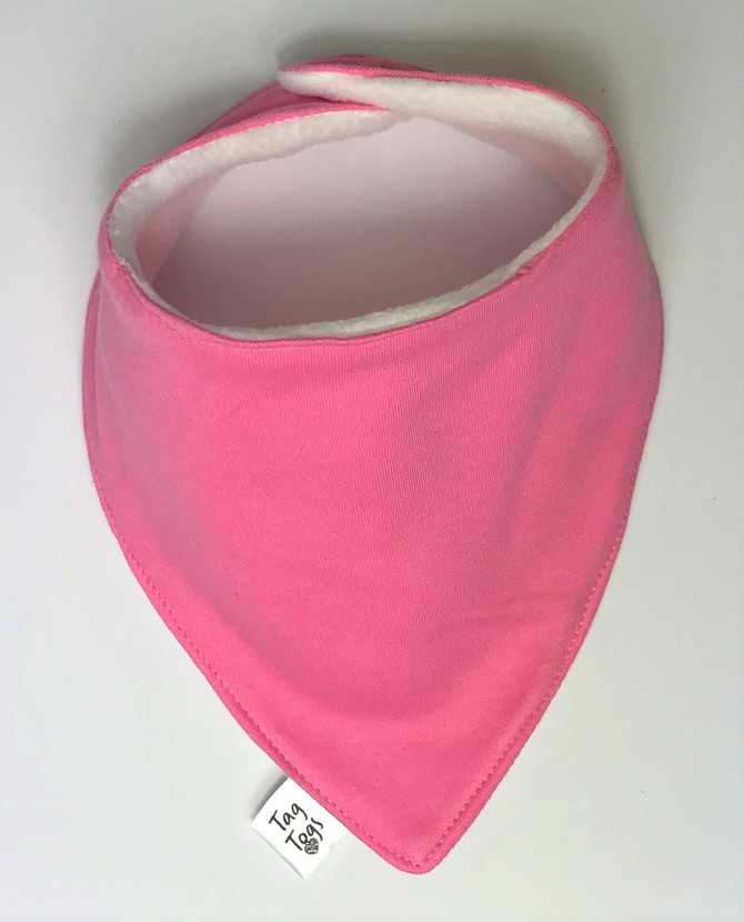 Plain Candy Pink Dribble Bib - Tag Togs